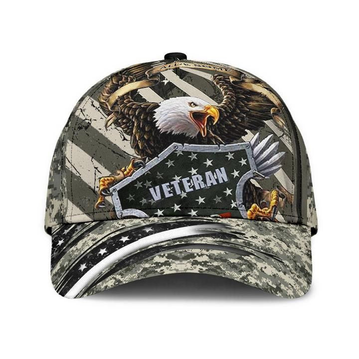 BlueJose Premium Veteran Cap 3D Printed Eagle Brown – Blue Jose