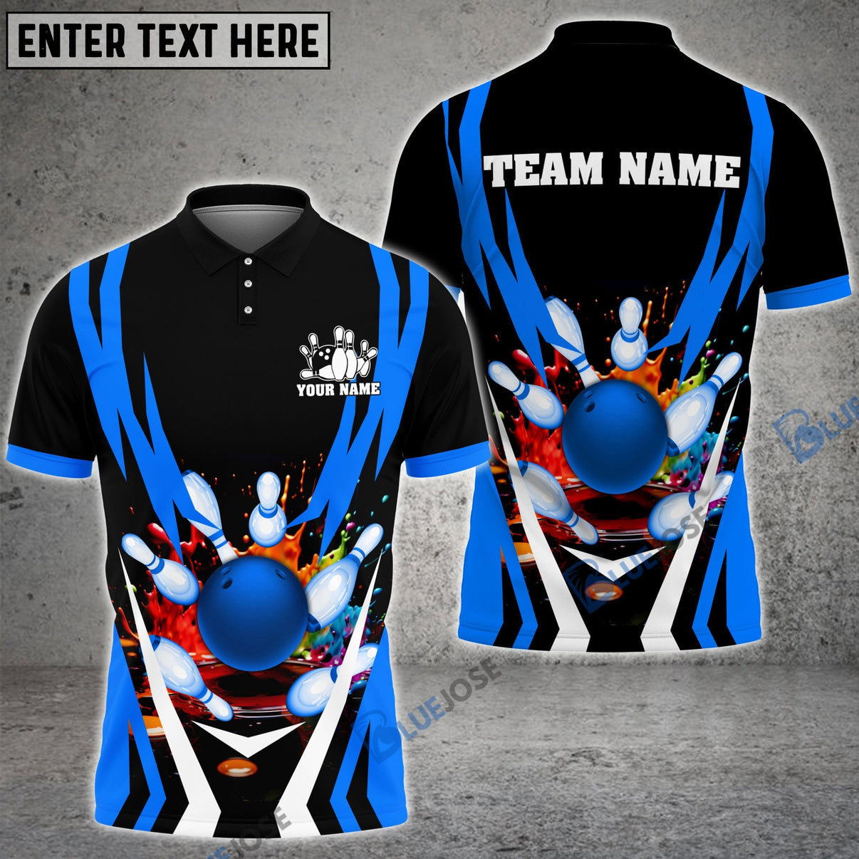 BlueJose Bowling And Pins Warrior Paint Customized Name 3D Shirt (6 Co ...